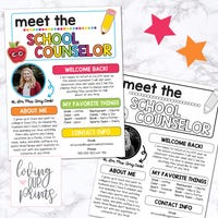 EDITABLE Meet the School Counselor Information Brochure for Parents ...