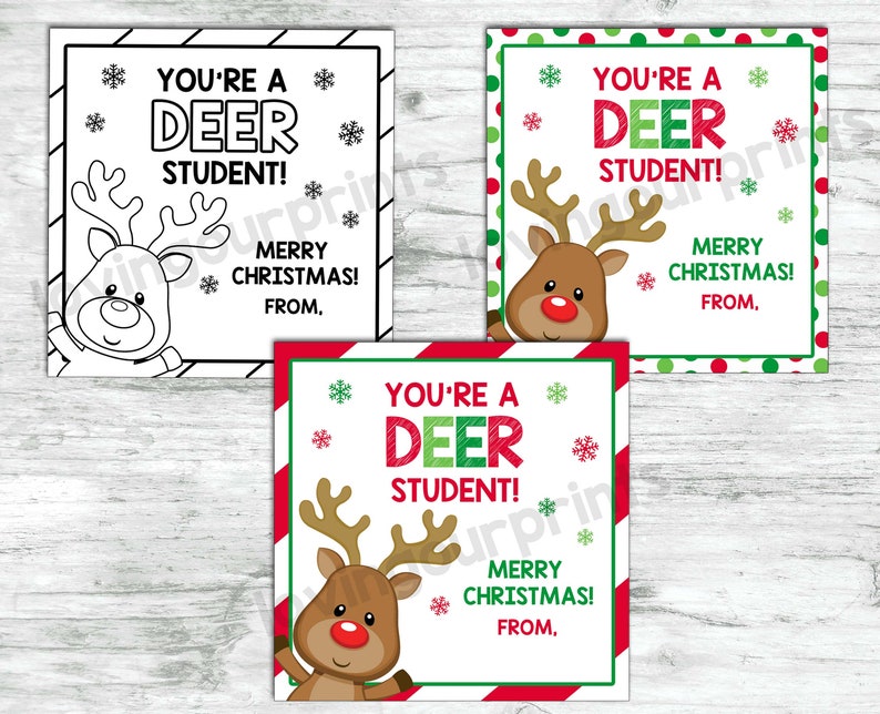 Student Gift Tags Christmas Student Gift Tag From Teacher - Etsy