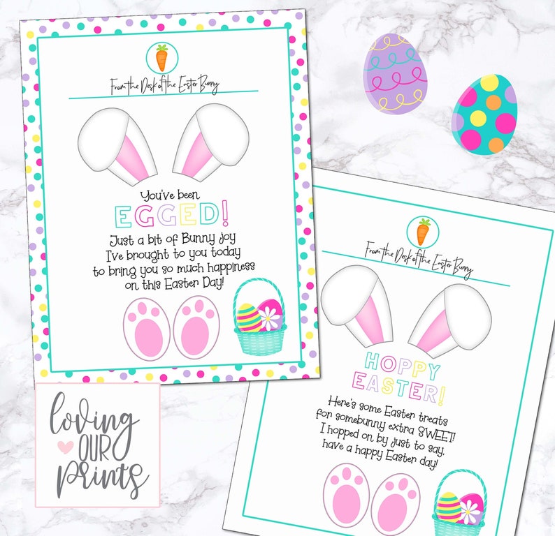You've Been Egged Printable, Easter Bunny Letter Printable, Easter ...