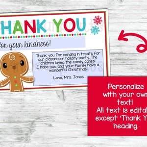 Holiday Thank You Cards, Holiday Thank You Notes, Christmas Thank You ...