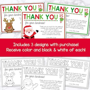 Christmas Thank You Notes, Christmas Thank You Note From Teacher ...