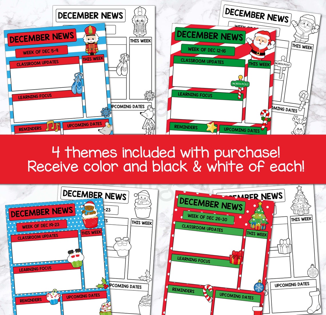 Editable December Newsletter Template December Newsletter - Etsy