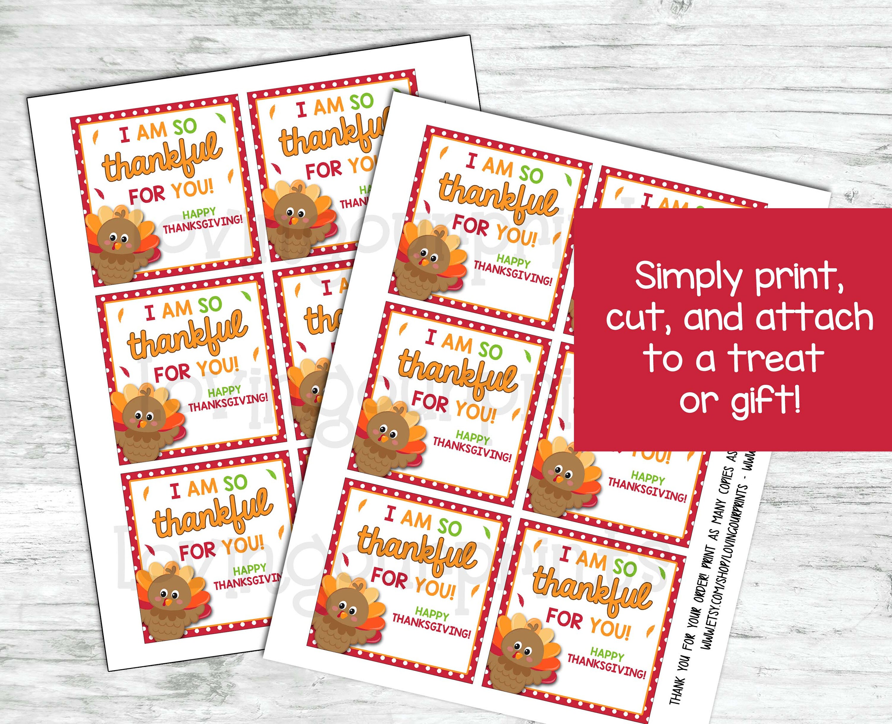 Editable Thanksgiving Tags, I Am Thankful for You Tags, Thanksgiving ...