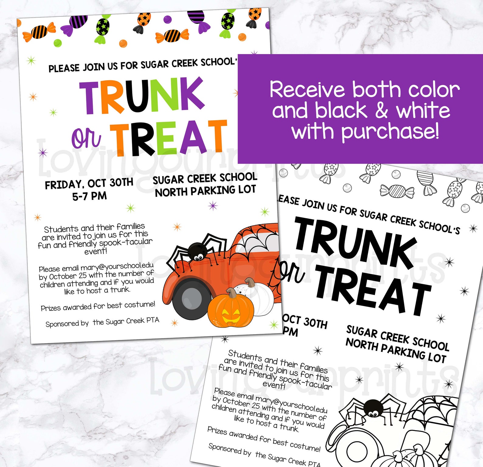 Editable Trunk or Treat Flyer, Trunk or Treat Flyer Editable, Trunk or ...