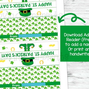 Editable St Patrick's Day Treat Bag Topper, St Patrick's Day Printable ...