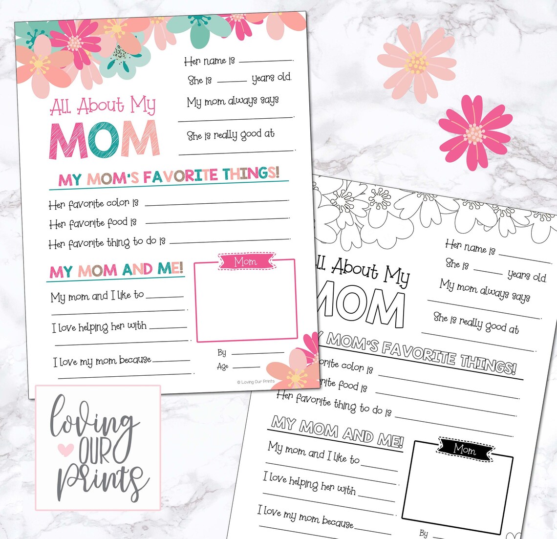 All About Mom Mothers Day Gift All About My Mom Printable - Etsy
