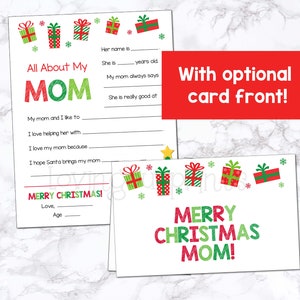 Christmas Card for Mom, Christmas Card for Parents From Kids, Mom ...