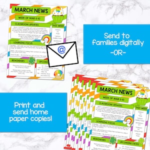Editable Newsletter Template, Preschool Newsletter Template, Classroom ...
