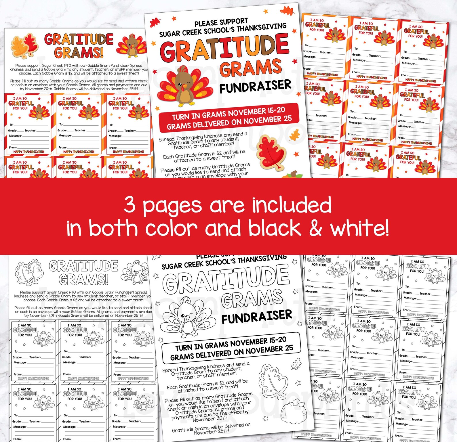 Gratitude Grams, Gratitude Gram Fundraiser, Thanksgiving Candy Grams ...