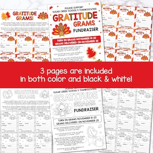 Gratitude Grams, Gratitude Gram Fundraiser, Thanksgiving Candy Grams ...