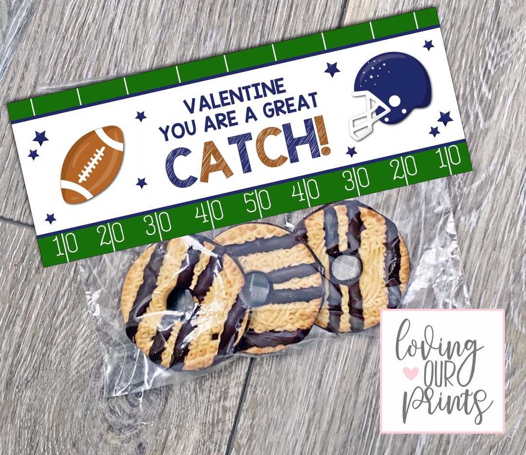 Football Valentine, Football Valentine Cards, Editable Valentine Treat ...