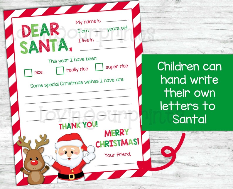 Letter to and From Santa Editable Letter From Santa Letter - Etsy