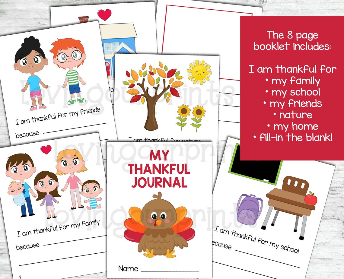 I Am Thankful For Thanksgiving Booklets Thanksgiving Booklet - Etsy