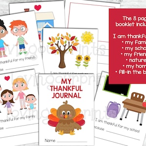 I Am Thankful For, Thanksgiving Booklets, Thanksgiving Booklet for Kids ...