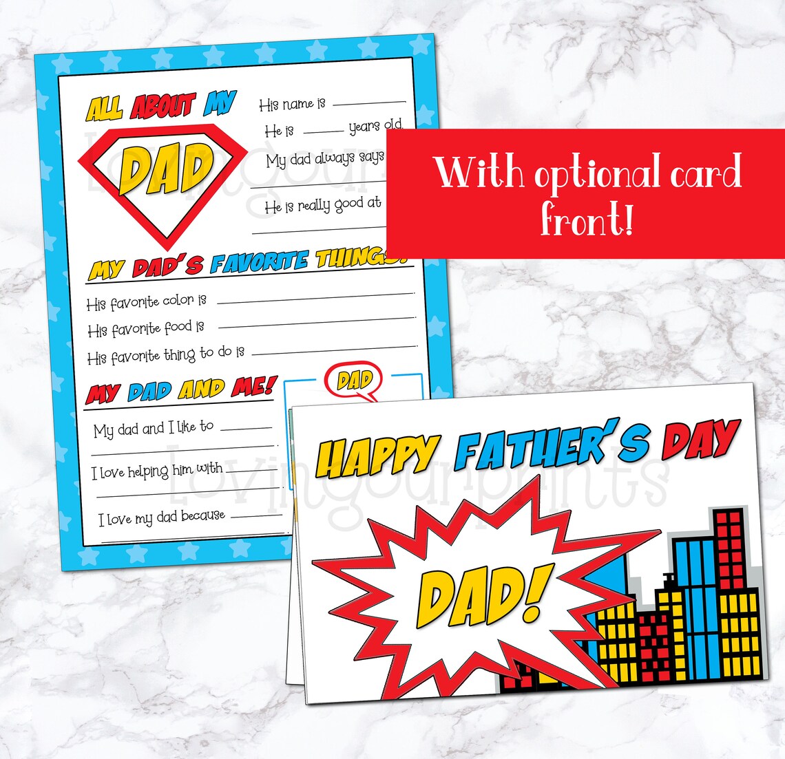 All About My Dad, Fathers Day Questionnaire, Fathers Day Gift, Fathers ...