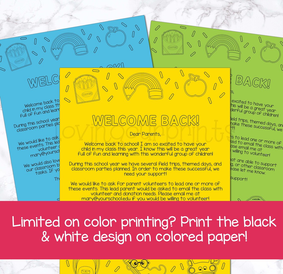 Back to School Parent Letter, Editable Back to School Letter to Parents ...