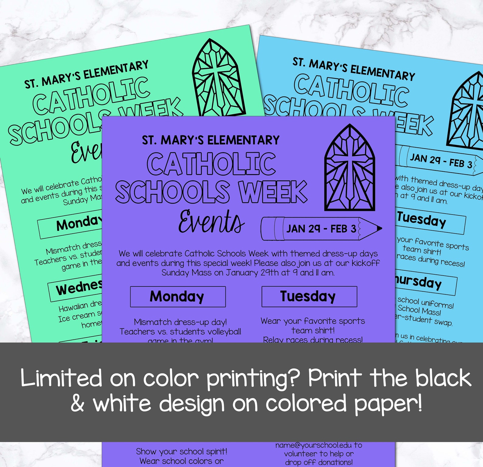 Catholic Schools Week Catholic Schools Week Flyer Editable - Etsy