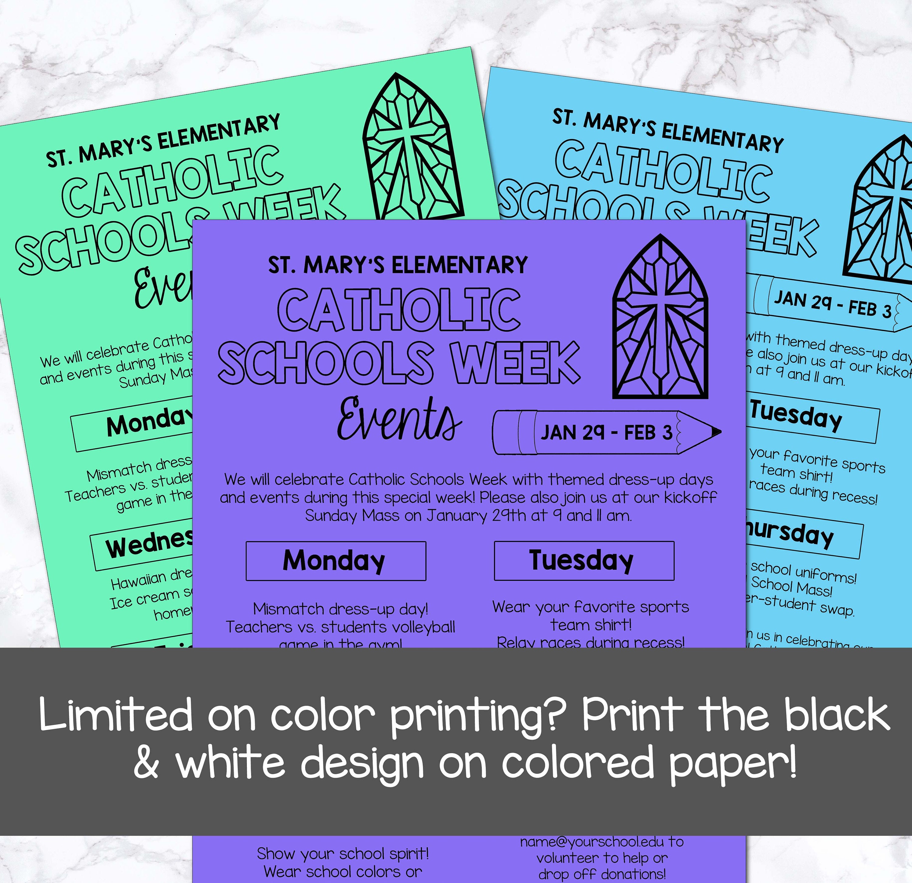 Catholic Schools Week Catholic Schools Week Flyer Editable - Etsy