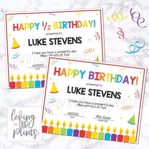 Editable Birthday Certificate, Birthday Certificate Classroom, Student ...