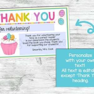 Easter Thank You Cards, Editable Easter Template, Easter Thank You ...