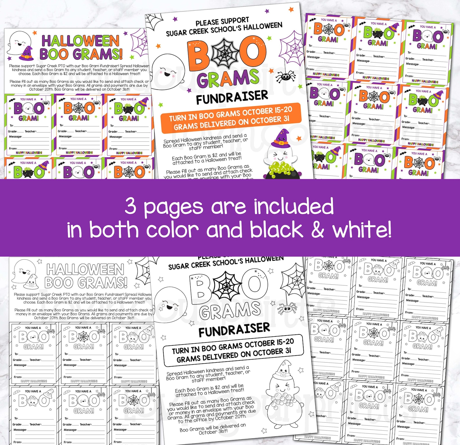 Boo Grams, Boo Grams Template, Editable Boo Grams Flyer, Boo Grams ...