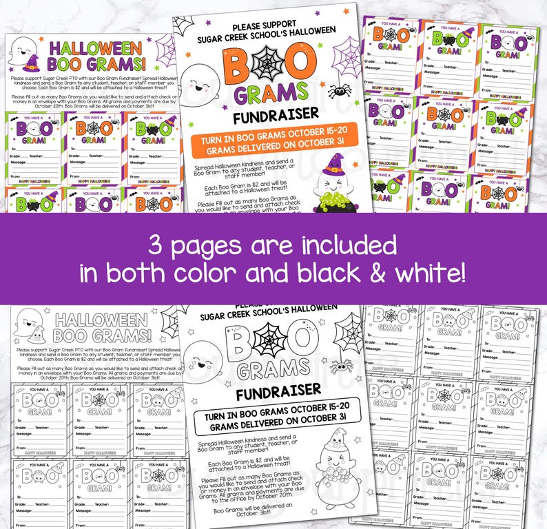 Boo Grams, Boo Grams Template, Editable Boo Grams Flyer, Boo Grams ...