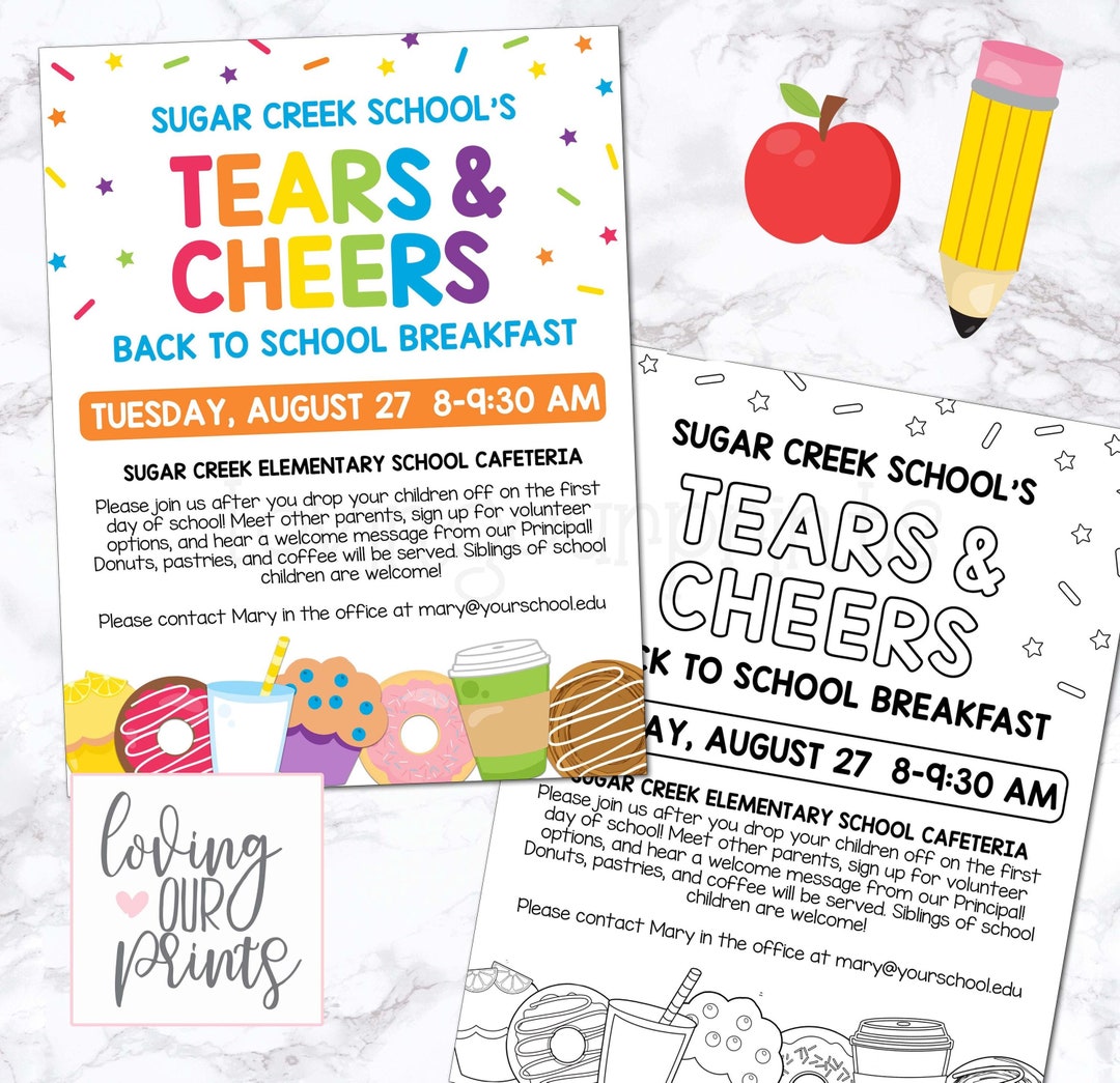 Tears and Cheers, Tears and Cheers Flyer, Editable Tears and Cheers ...