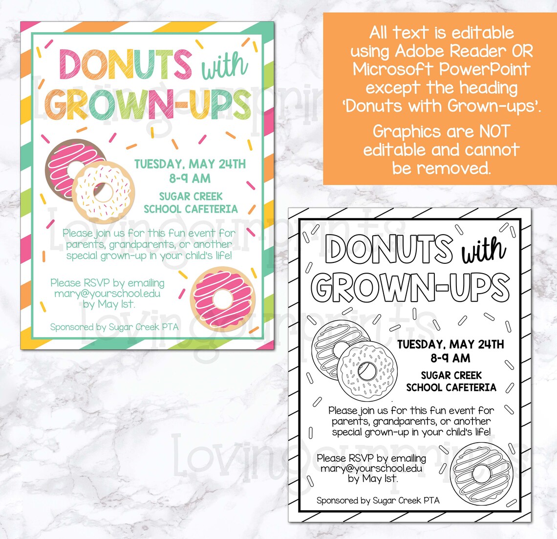Donuts With Grownups, Donuts With Grownups Invitation, Donuts With ...