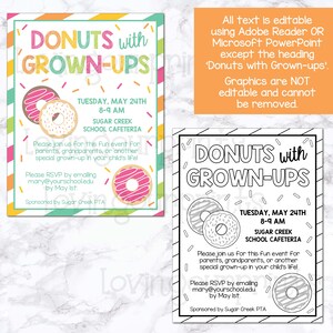 Donuts With Grownups, Donuts With Grownups Invitation, Donuts With ...