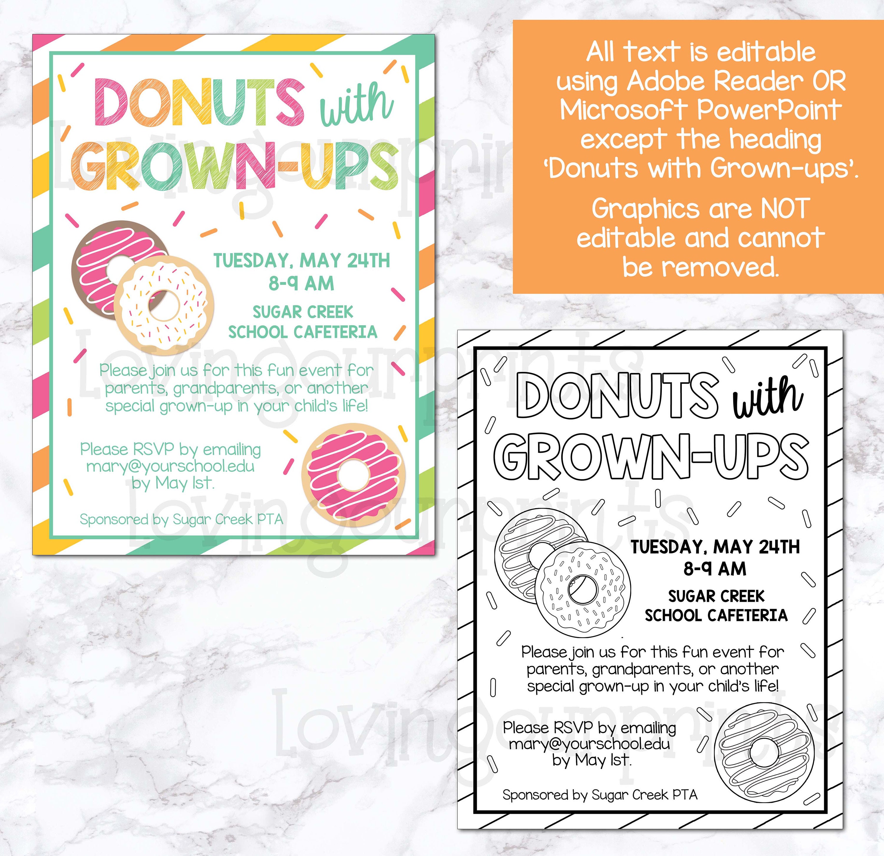 Donuts With Grownups, Donuts With Grownups Invitation, Donuts With ...