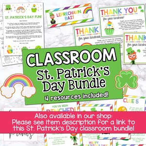 St Patricks Day Thank You Card, St Patricks Day Thank You, Editable St ...
