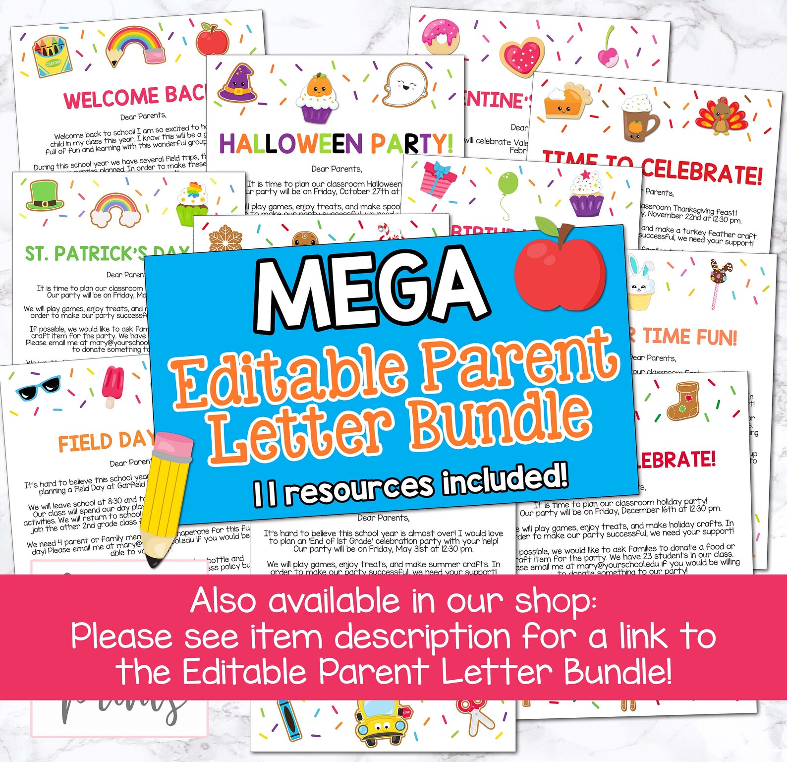Birthday Treat Parent Letter, Editable Classroom Birthday Treat Letter ...