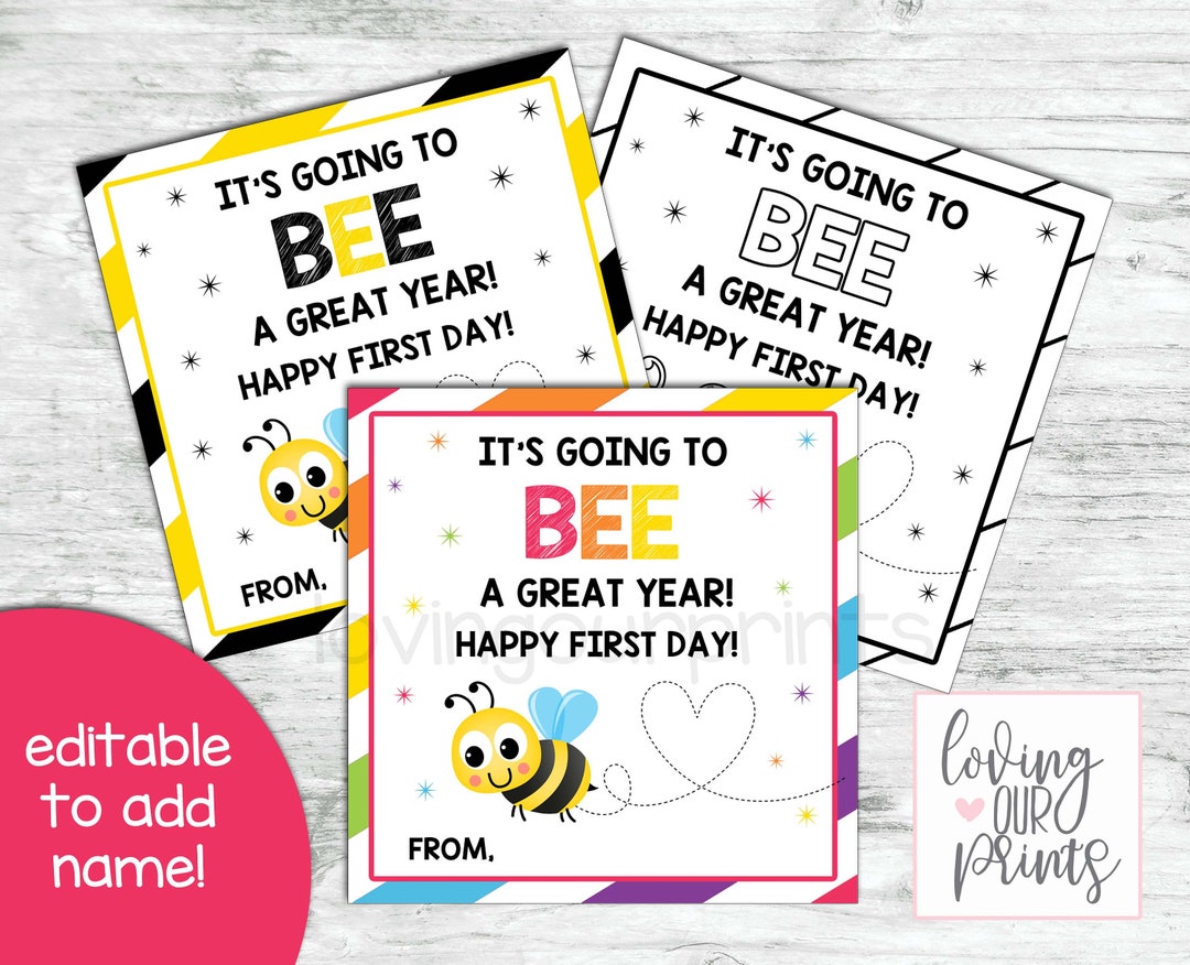 Editable Back to School Treat Label, First Day of School Treat Tag ...