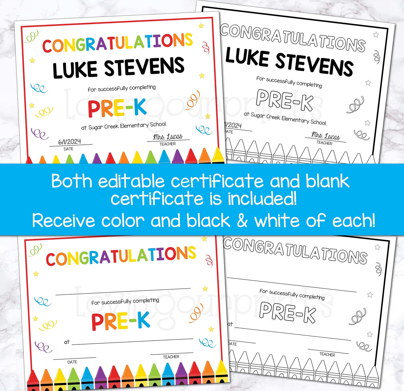 Prek Certificate, Prek Graduation Certificate, Pre K Graduation ...