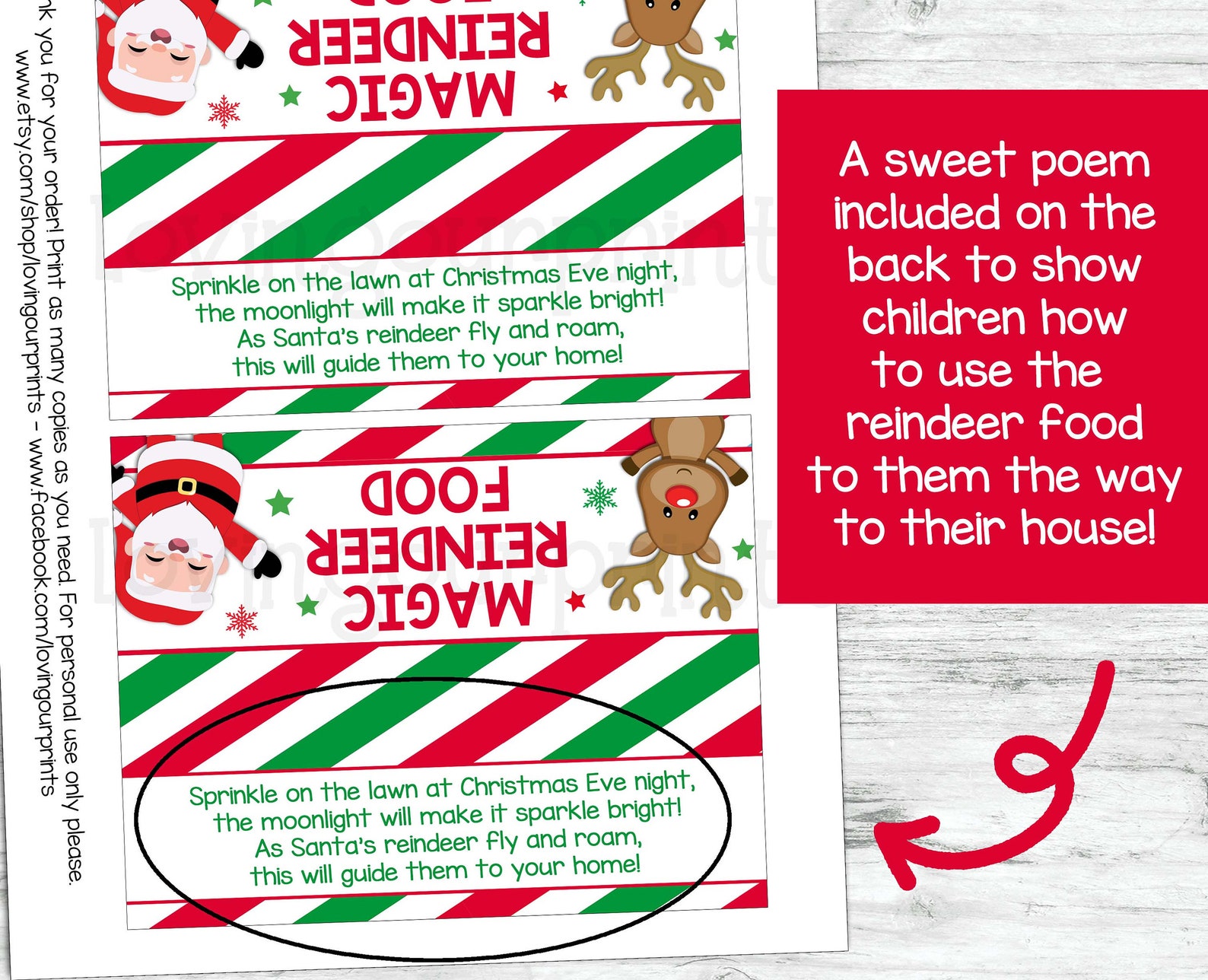Magic Reindeer Food, Magic Reindeer Food Printable, Magic Reindeer Food ...