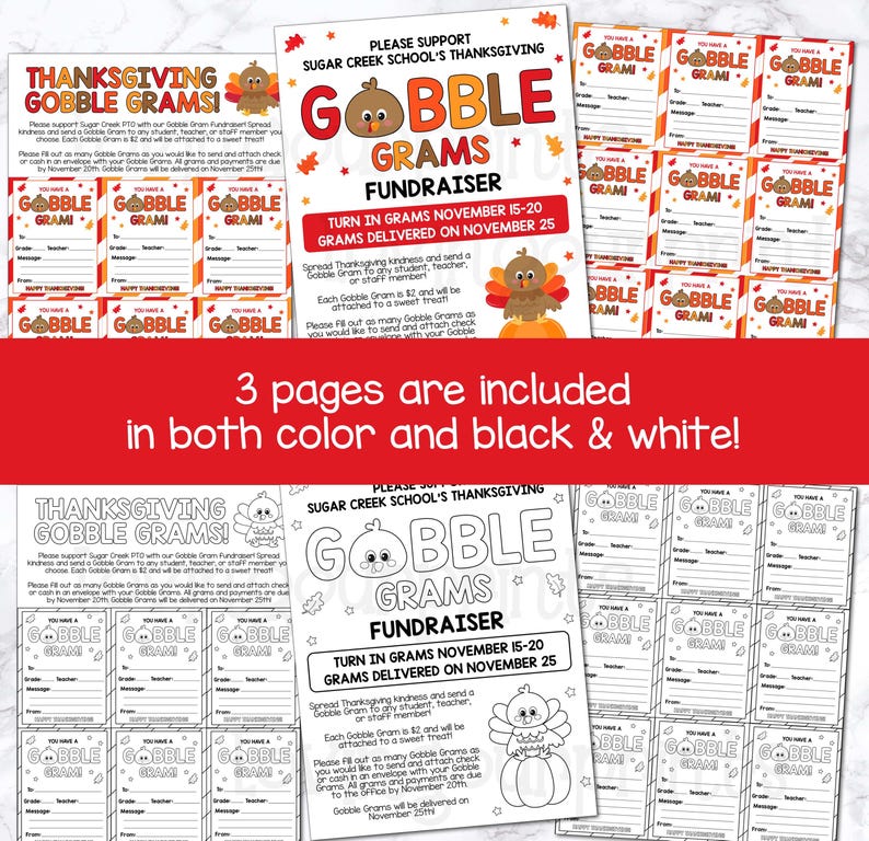 Gobble Grams, Gobble Gram Fundraiser, Thanksgiving Candy Grams, Gobble ...