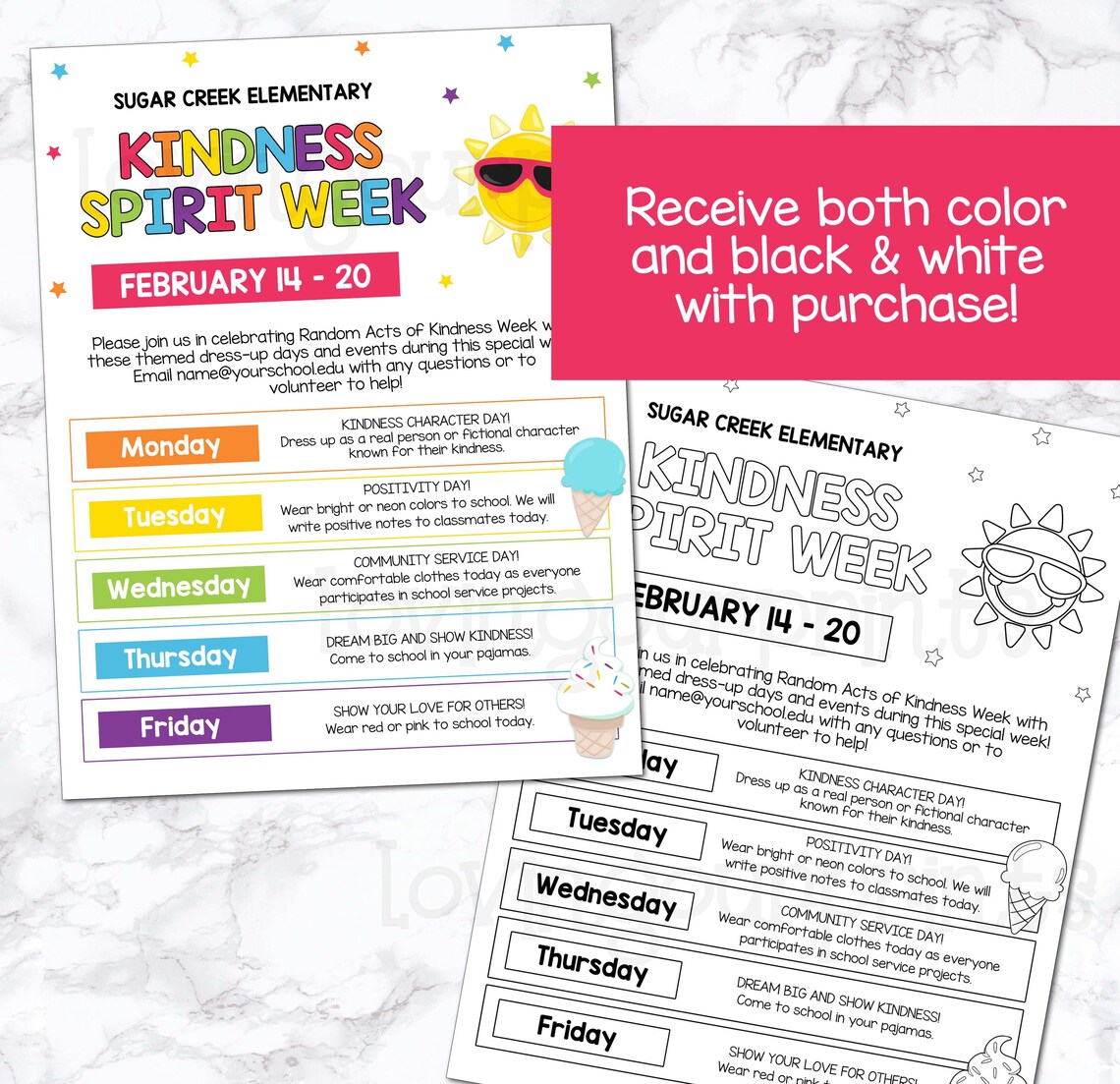 Kindness Spirit Week Flyer, Kindness Spirit Week Template, Random Acts ...