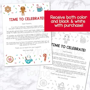 Christmas Class Flyer, Classroom Holiday Party, Editable Christmas ...