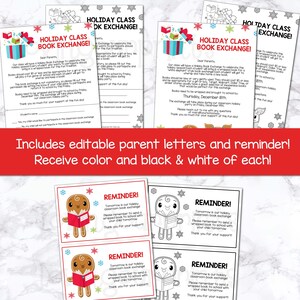 Christmas Book Exchange, Class Book Exchange, Holiday Book Exchange ...