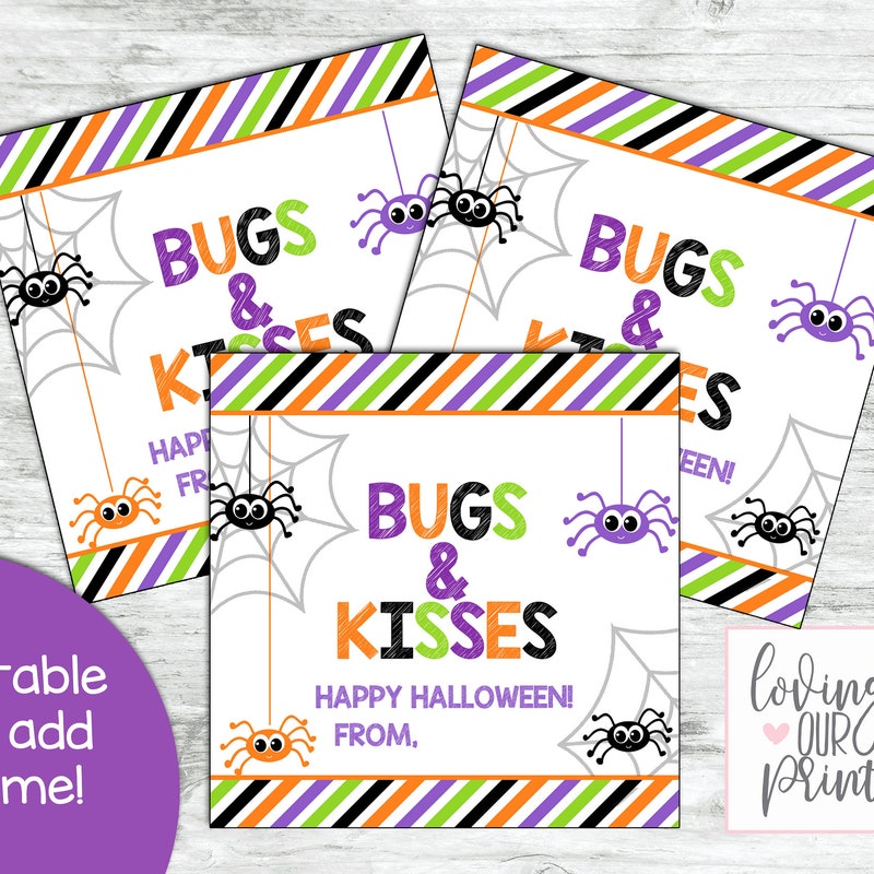 Bugs and Kisses Printable - Etsy