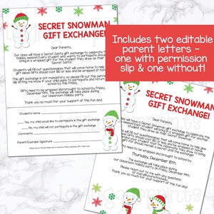Secret Snowman, Secret Snowman Questionnaire, Secret Snowman Form ...