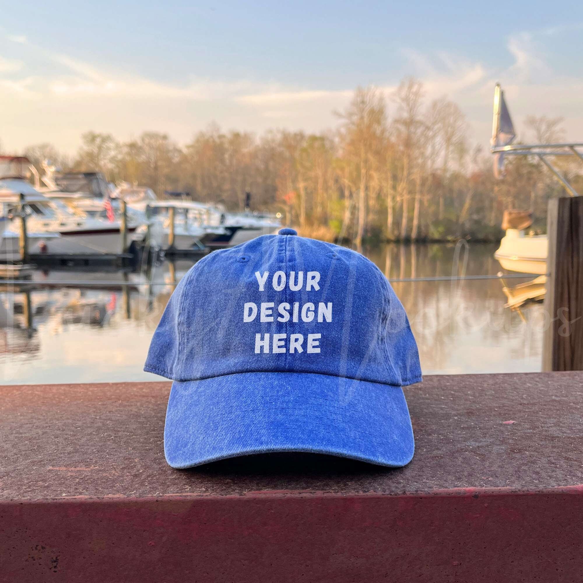 Blue Vintage Dad Cap Mockup- Instant Download - Etsy