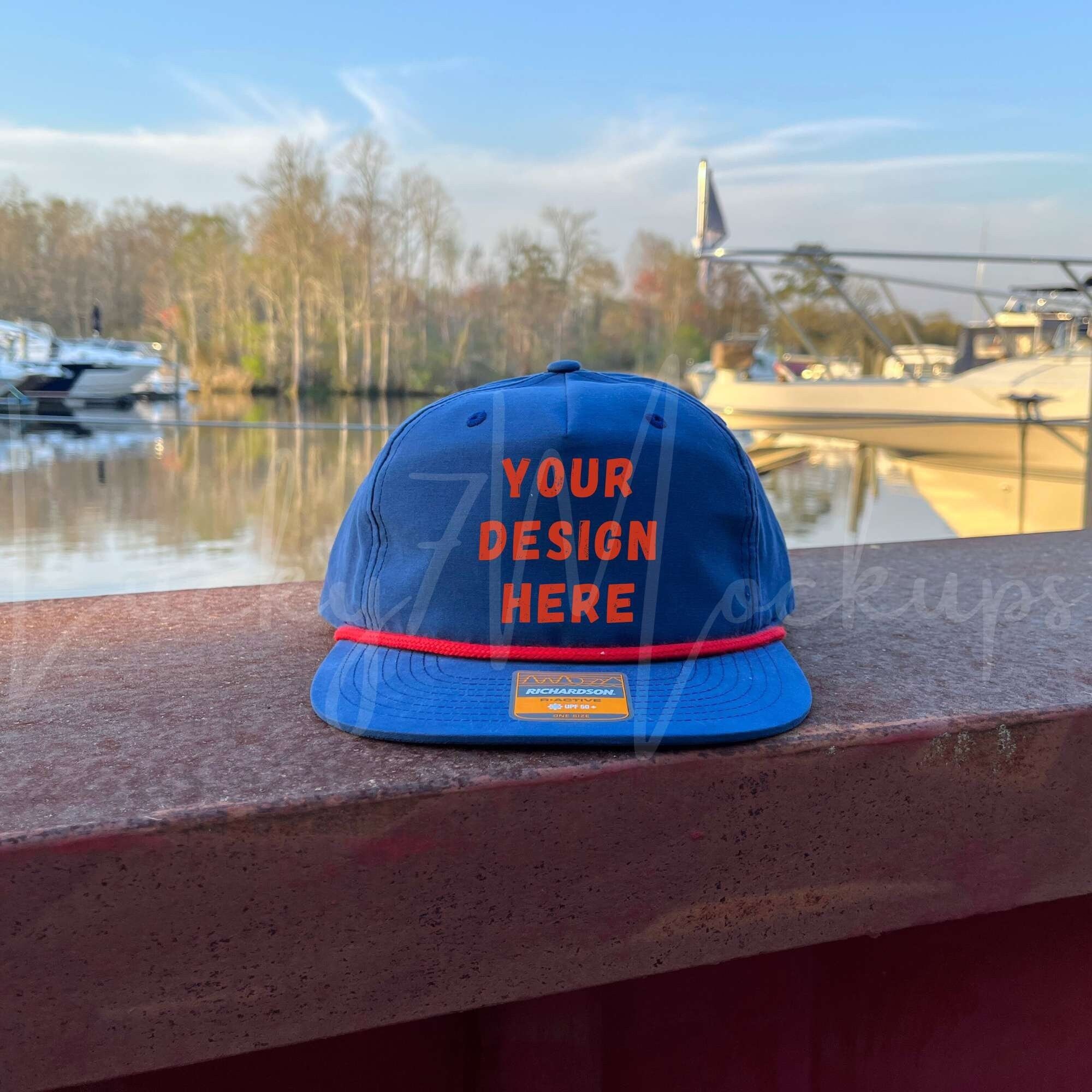 Richardson 256 - Navy & Red Cap Mockup- Instant Download - Etsy