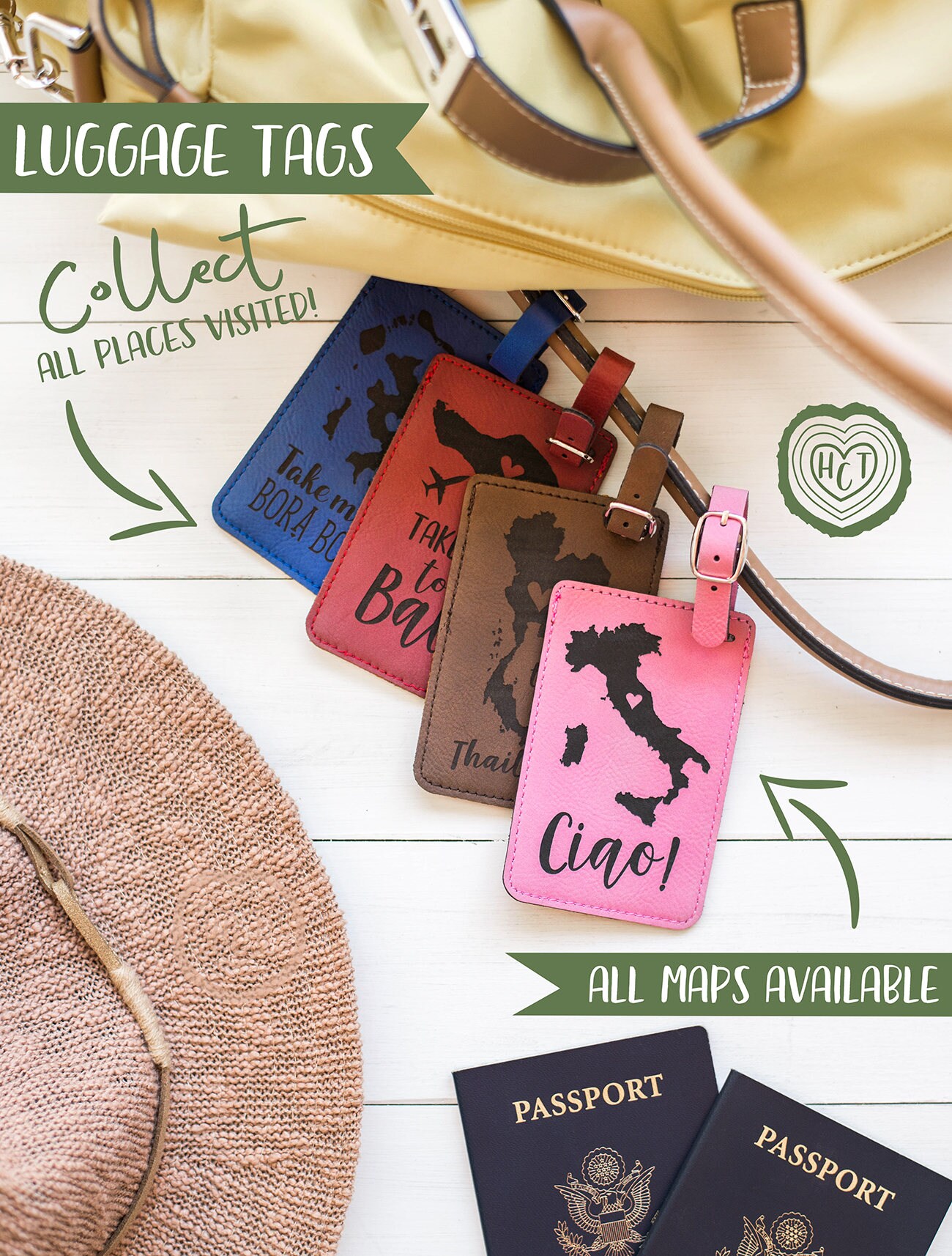 Ciao Italy Luggage Tag Going to Italy Italian Gift Ciao - Etsy