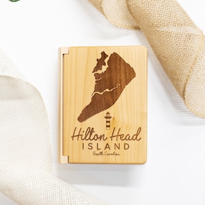Hilton Head Island Photo Album, Wood Engraved Picture Book, 100 4x6 ...