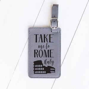 Rome Luggage Tag Travel Gifts, Take Me to Rome, Italy, Colosseum ...