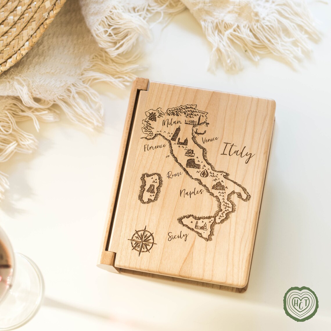 Italy Map Photo Album Gift for Italy Travelers Italian Map - Etsy