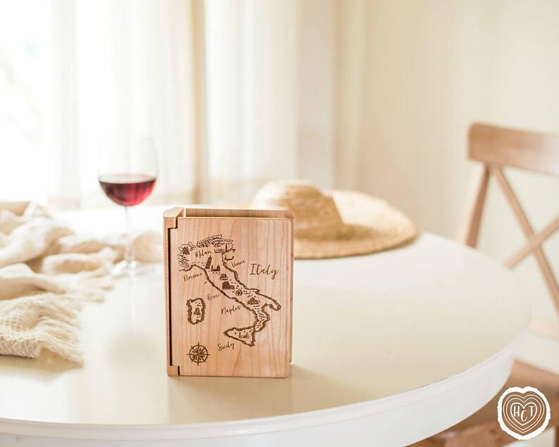 Italy Map Photo Album Gift for Italy Travelers Italian Map - Etsy