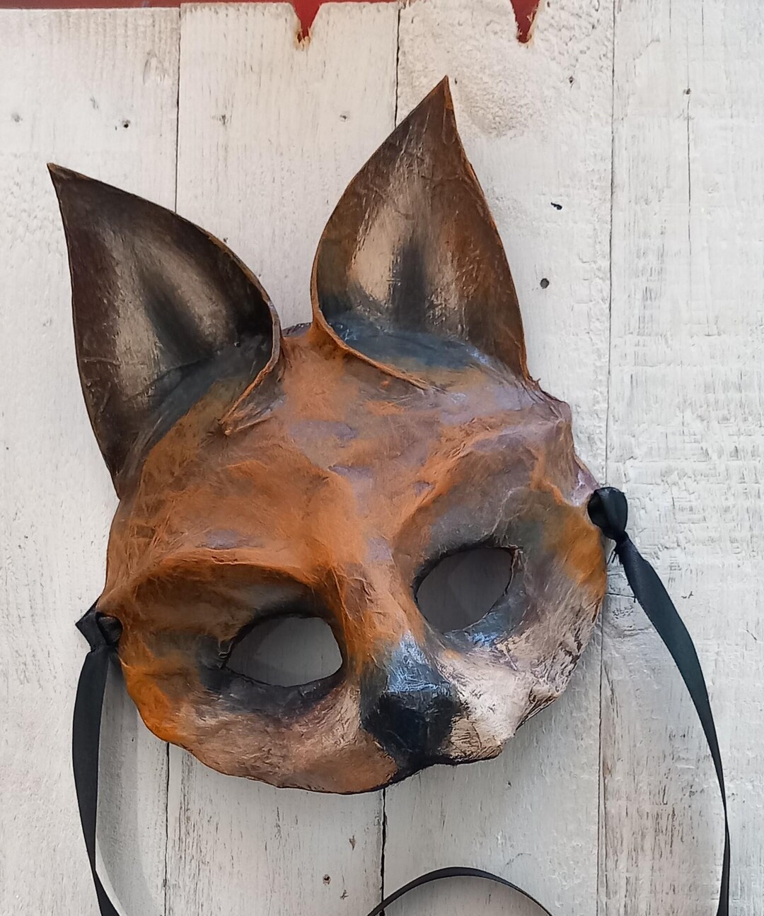 Papier Mache Fox Mask - Etsy