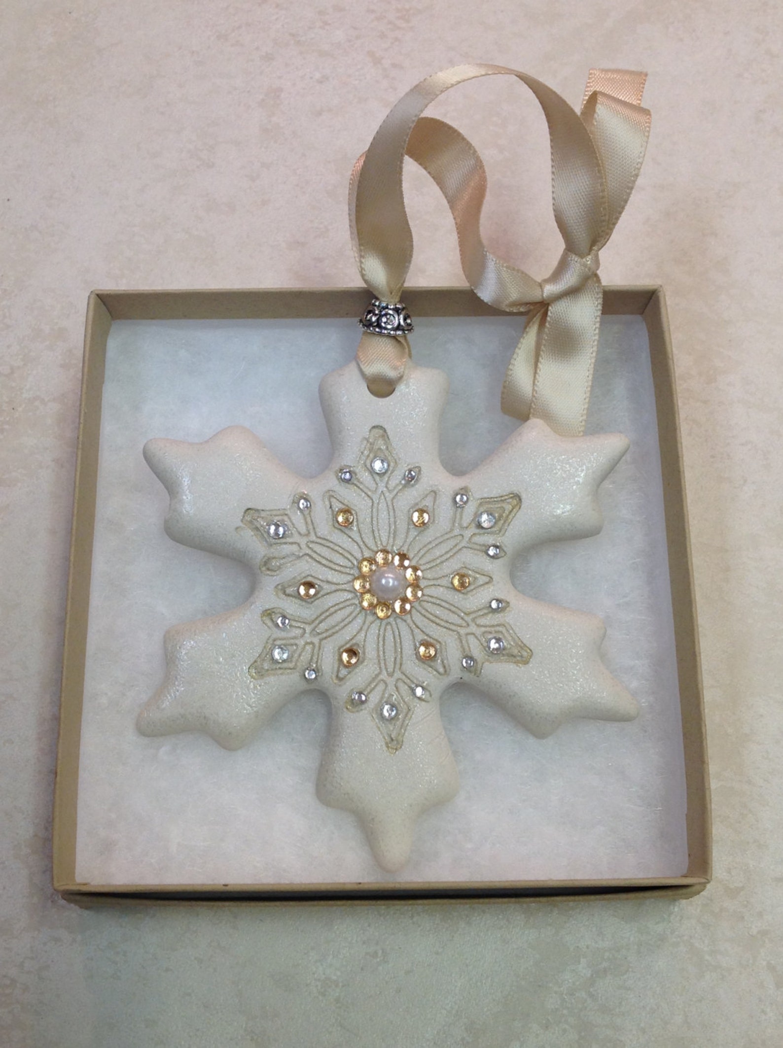 Polymer Clay Snowflake Ornament - Etsy